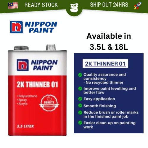 18L NIPPON 2K Thinner 01 PU thiner epoxy solvent 天那 tina | Shopee Malaysia