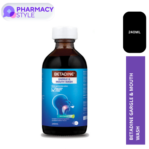 Betadine Gargle & Mouthwash 240ml - Mint Flavour | Shopee Malaysia