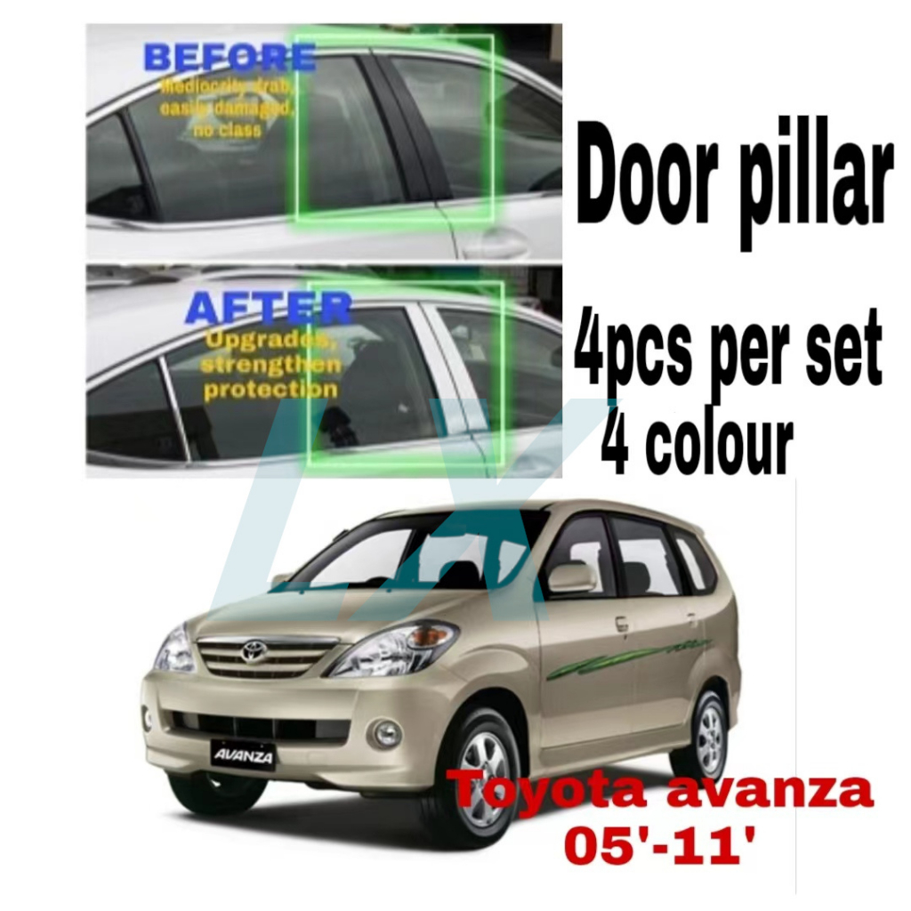 TOYOTA AVANZA 05'-11' TOYOTA AVANZA 2012 CAR CHROME WINDOW DOOR PILLAR ...