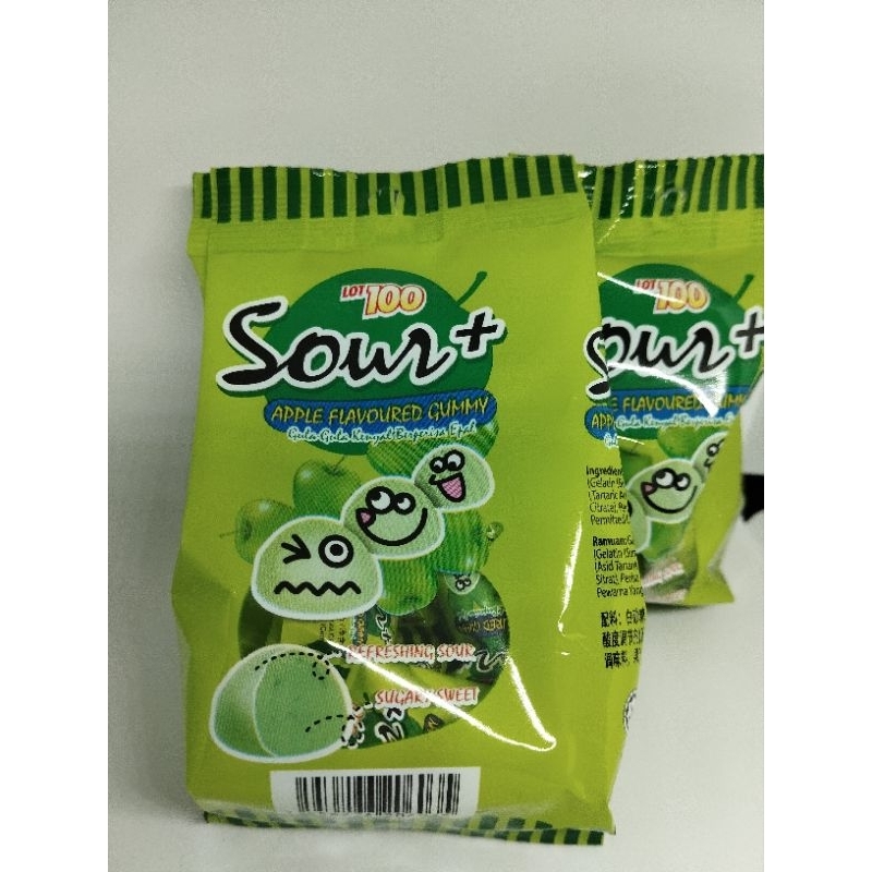 ⭐ Ready stock ⭐ Lot100 sour+ apple flavour gummy mini pack | Shopee ...
