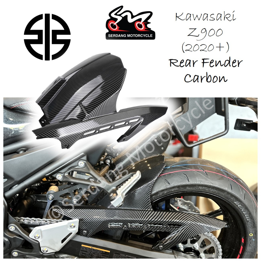 Kawasaki Z900 (2020+) Rear Hugger Fender Mudguard Splash Guard Mud ...