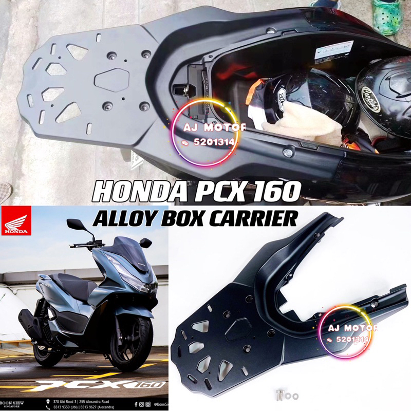 HONDA PCX160 PCX 160 2021+ ALLOY BOX CARRIER / MONORACK HEAVY DUTY ...