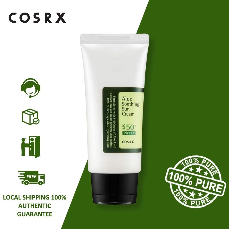 COSRX Aloe Soothing Sun Cream SPF 50 PA+++ 50ml Sunblock Face And Body ...