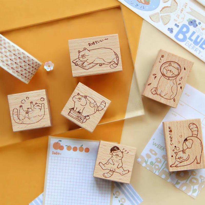 craft together_kitty cat wooden stamp | Shopee Malaysia