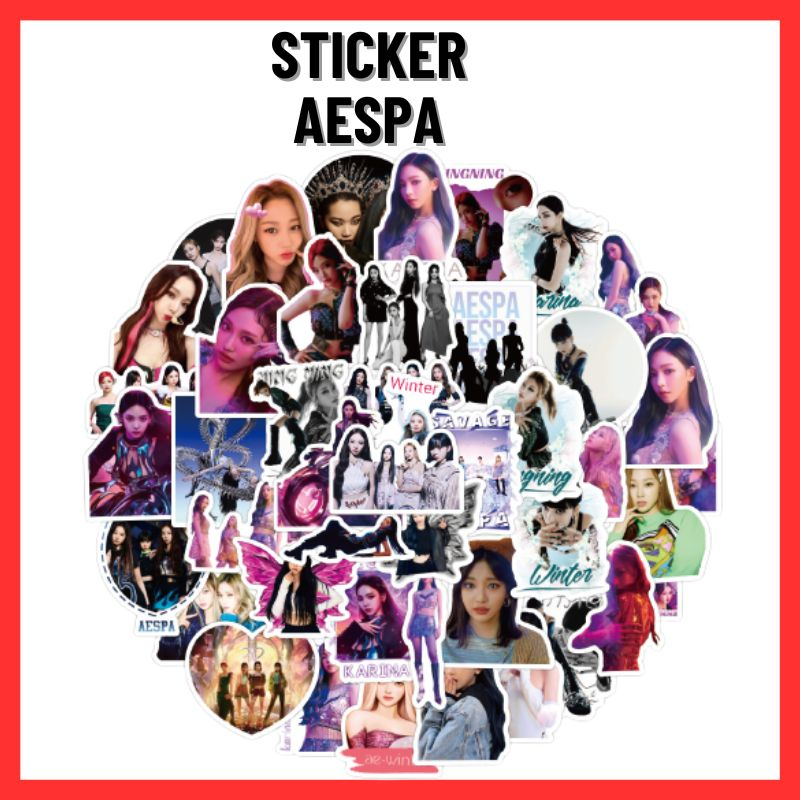 Sticker Aespa 50 Keping Waterproof KPOP Sticker Pelekat Mixed Setiker ...
