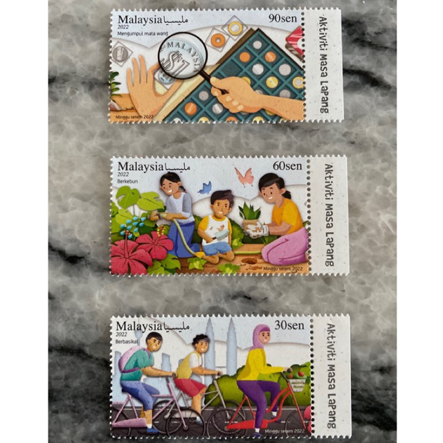 Malaysia Stamp-Aktiviti Masa Lapang | Shopee Malaysia