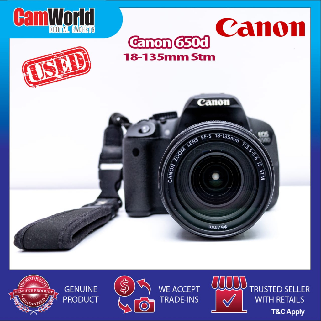 Canon EOS 650D BODY With 18-135MM Lens ( USED ) | Shopee Malaysia