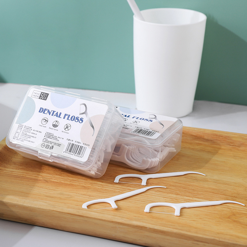 High Strength 50pcs Single Pack Dental Floss Benang gigi 牙线 Ultra Fine ...