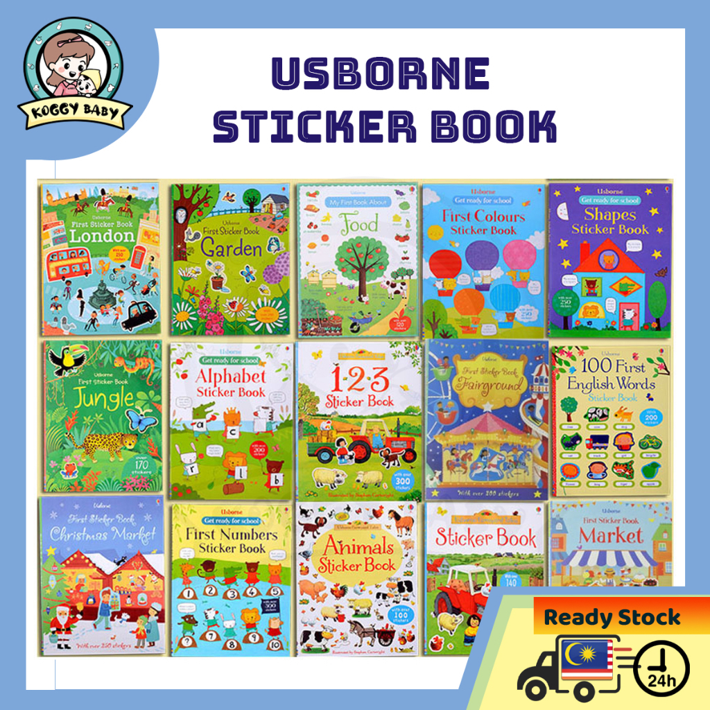 USBORNE Children Sticker Book Quiet Book Kids Fun Learning Educational ...