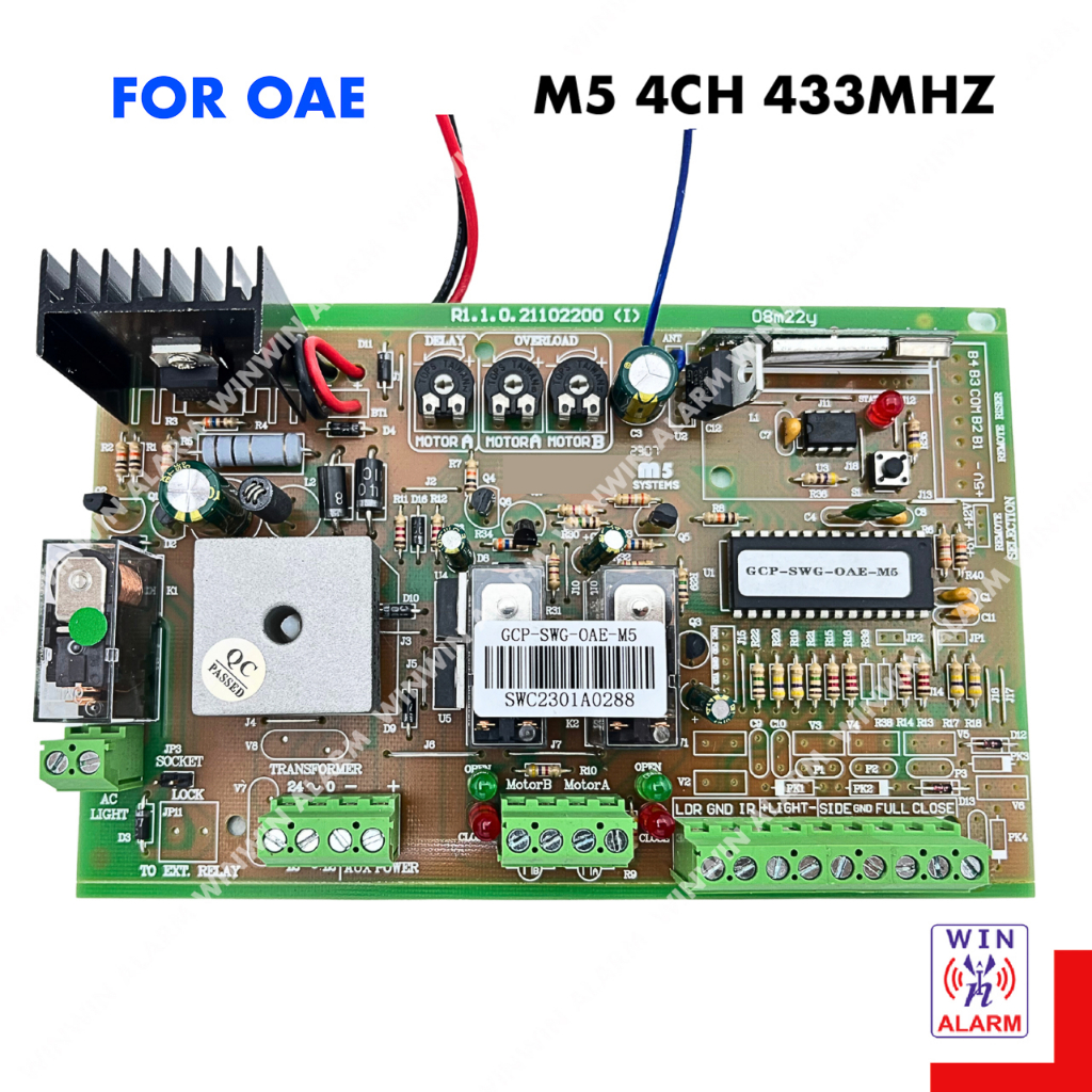 FOR OAE ) M5 4CH 433MHZ PANEL / REMOTE CONTROL Autogate Swing / Folding ...