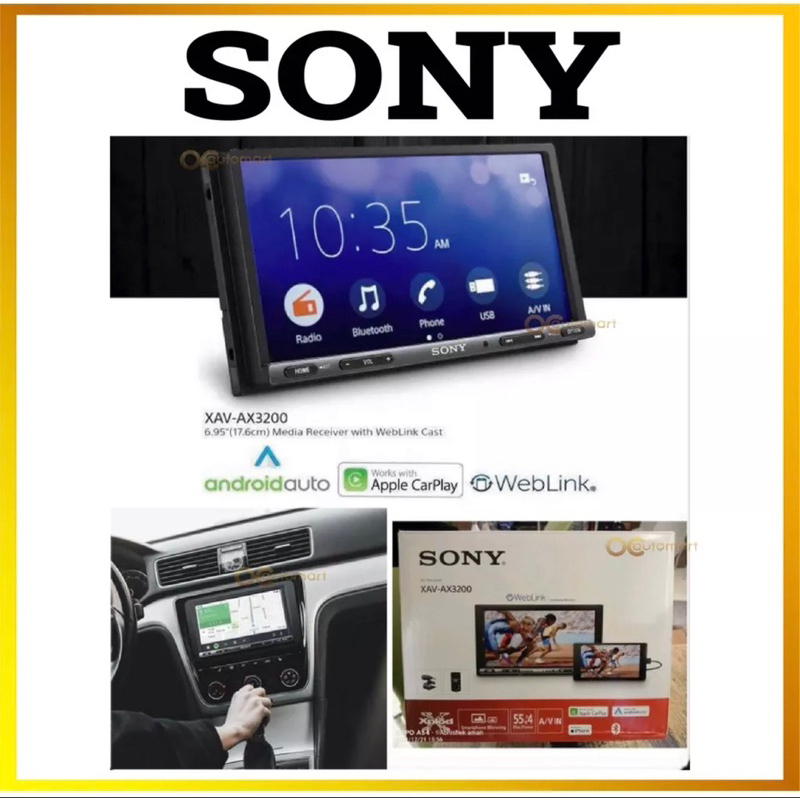 SONY XAV-AX3200 - 6.95" RESISTIVE TOUCH-SCREEN / APPLE CARPLAY ...
