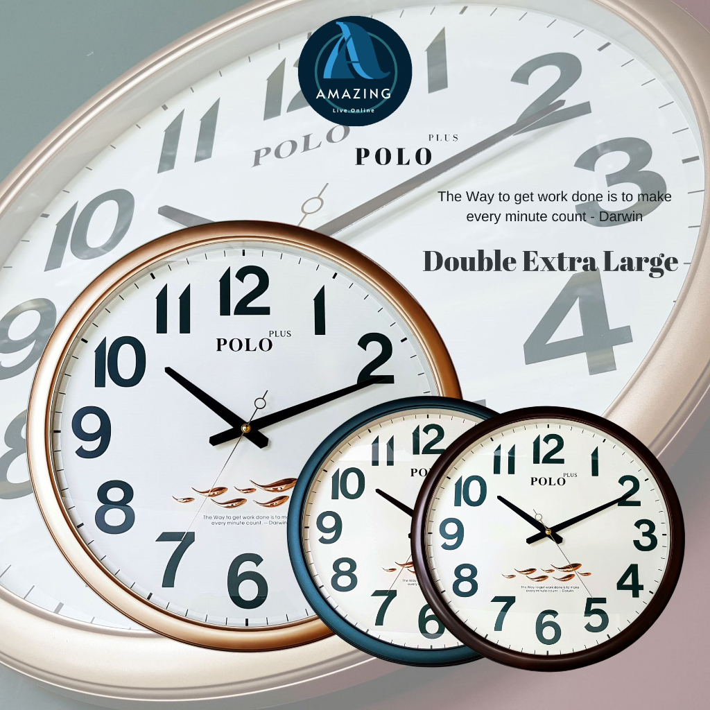 POLO PLUS 8378 Original Analog Quartz Extra Large Size Wall Clock ...