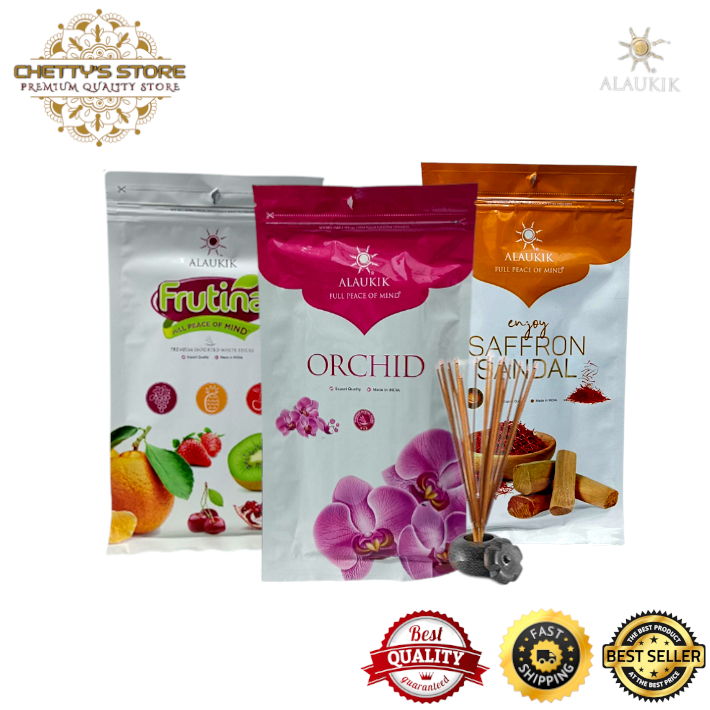 (IMPORTED INDIA) ALAUKIK ASSORTED INCENSE STICK (POUCH/BOX) 80G/120G | Shopee Malaysia