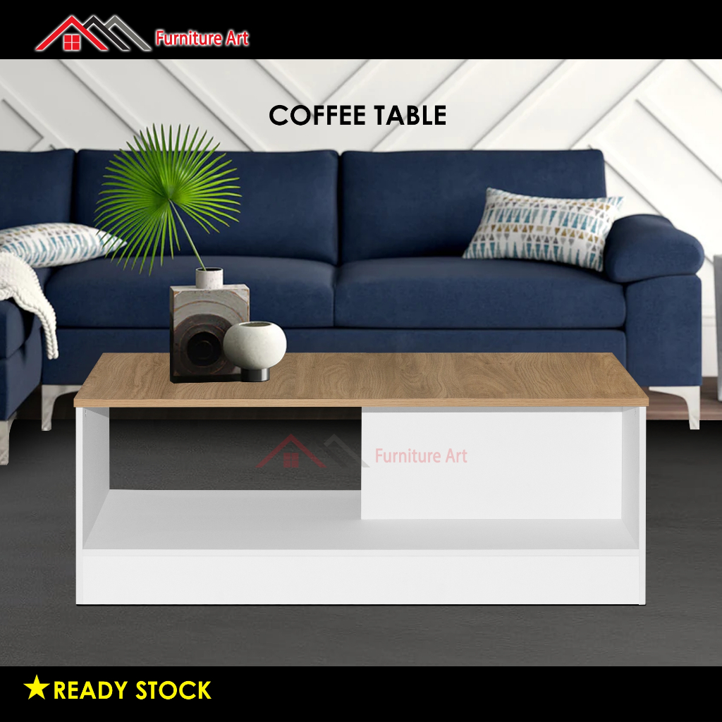 Coffee Table Living Room with Open Storage/Meja Kopi/Side Table ...