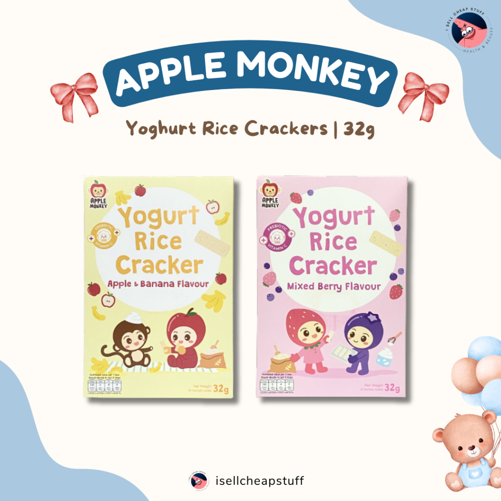 Apple Monkey Yoghurt Rice Cracker 32g (9M+) | Shopee Malaysia