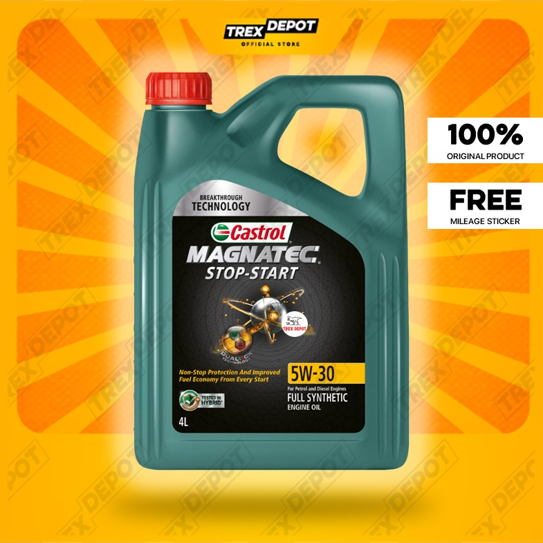 CASTROL Magnatec Dualock Stop-Start Fully Synthetic Engine Oil 5W30 (4L ...