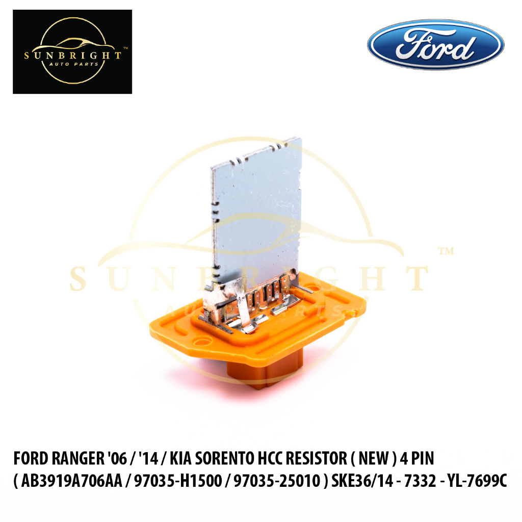 FORD RANGER / KIA SORENTO HCC RESISTOR ( NEW ) ( AB3919A706AA / 97035 ...