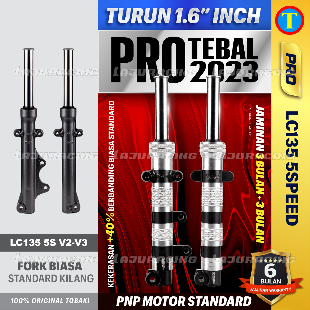 TOBAKI Original FORK LAY Y15 Y16 LC135 4S 5S WAVE EX5 DREAM CLASS LAGENDA SRL Fi Y125Z KRISS ...