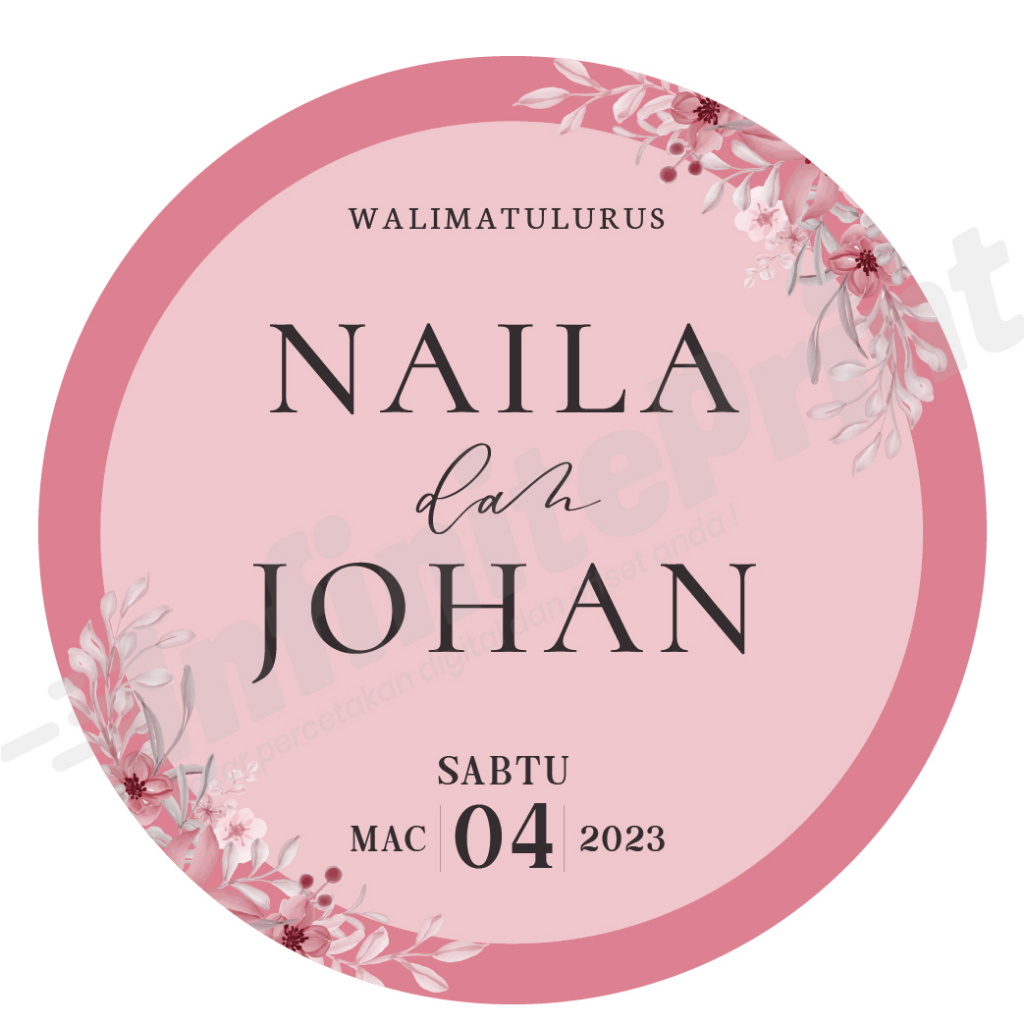 [ 100 PCS ] STICKER DOORGIFT KAHWIN / TUNANG MINIMALIST SIMPLE MURAH ...