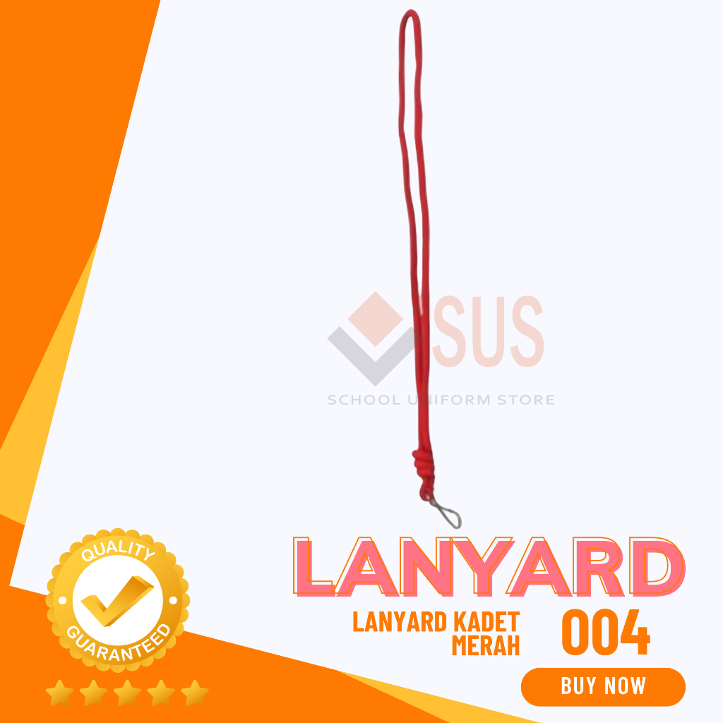 LANYARD MERAH KADET KRS / TKRS - O04 ( ACCESSORIES CADET ) | Shopee ...
