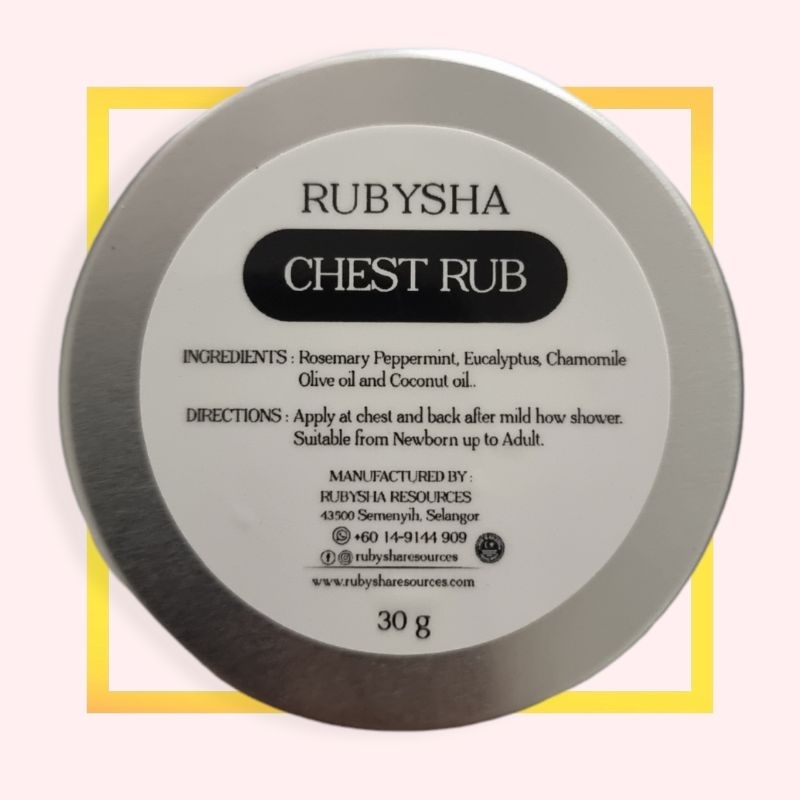 Rubysha Chest Rub 30 g or 100 g | Shopee Malaysia