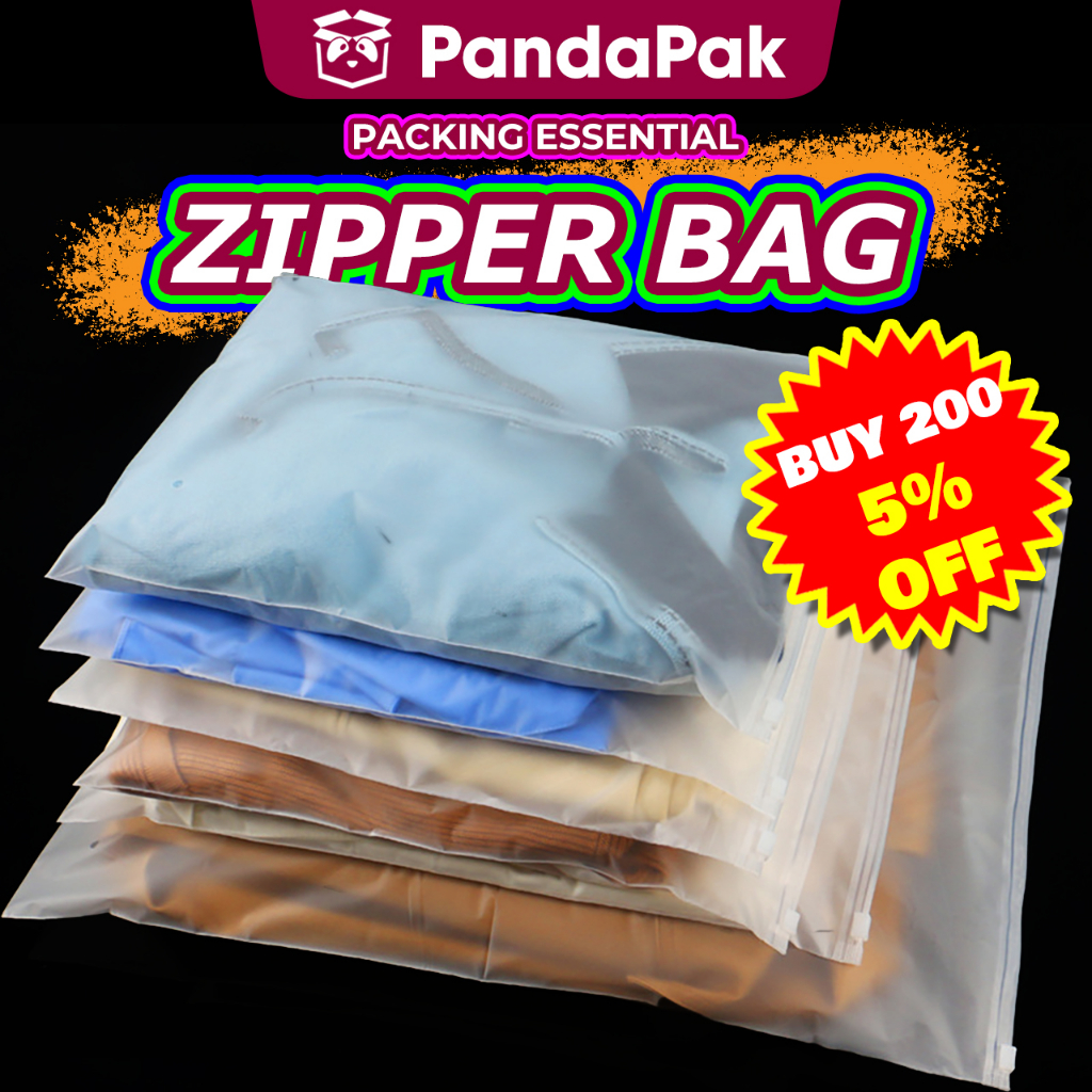 PANDAPAK Matte Zip Lock Bag EVA Ziplock Bag Travel Bag Plastic Bag ...