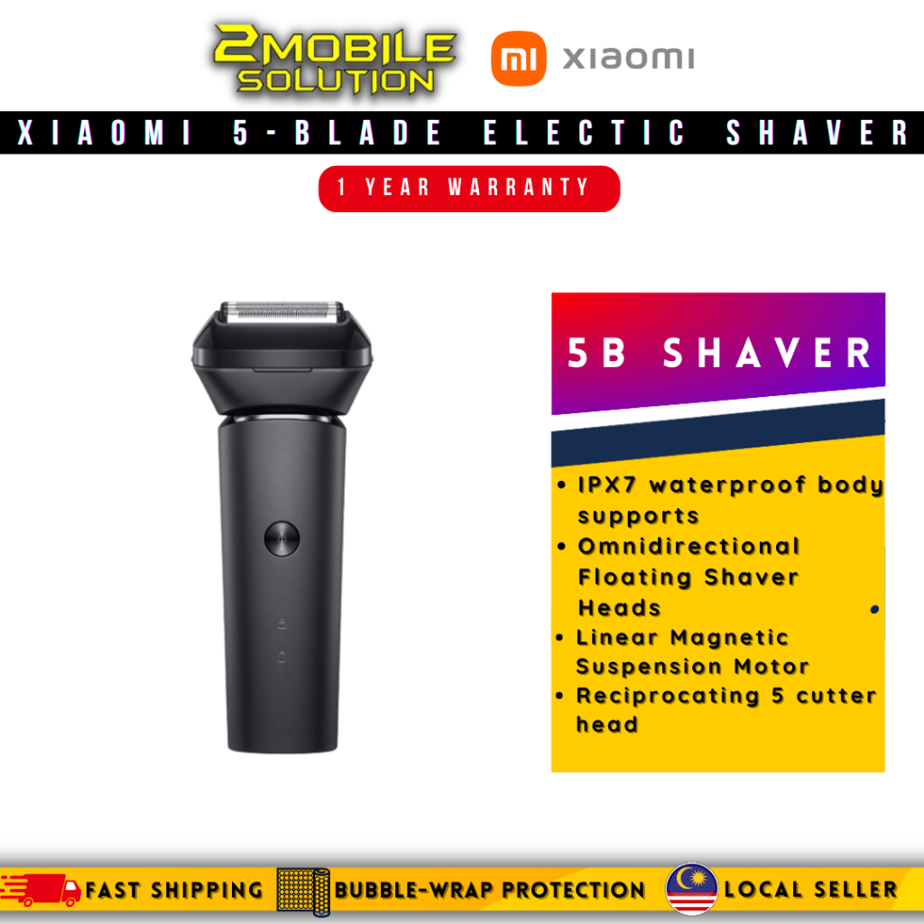 XIAOMI Mi 5-Blade Portable Electric Shaver [Omnidirectional Floating ...