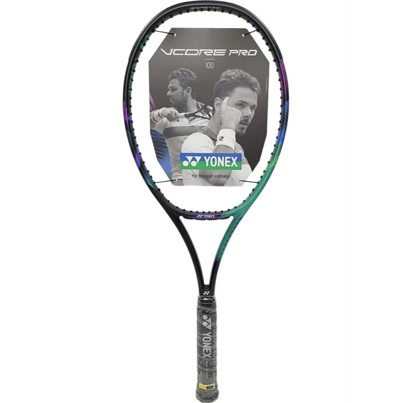 Yonex Vcore Pro 100 300g Green/Purple + String + Overgrip (Unstrung ...