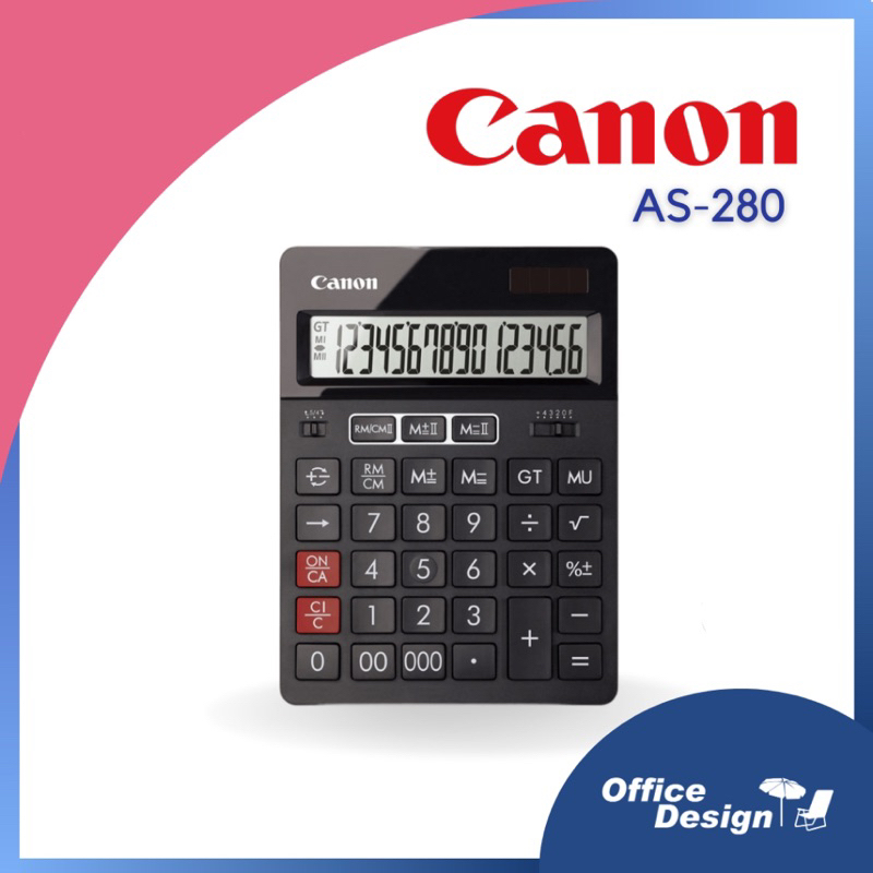 (Original)Canon Desktop Calculator AS-280 (16 Digits)Mark Up Function ...