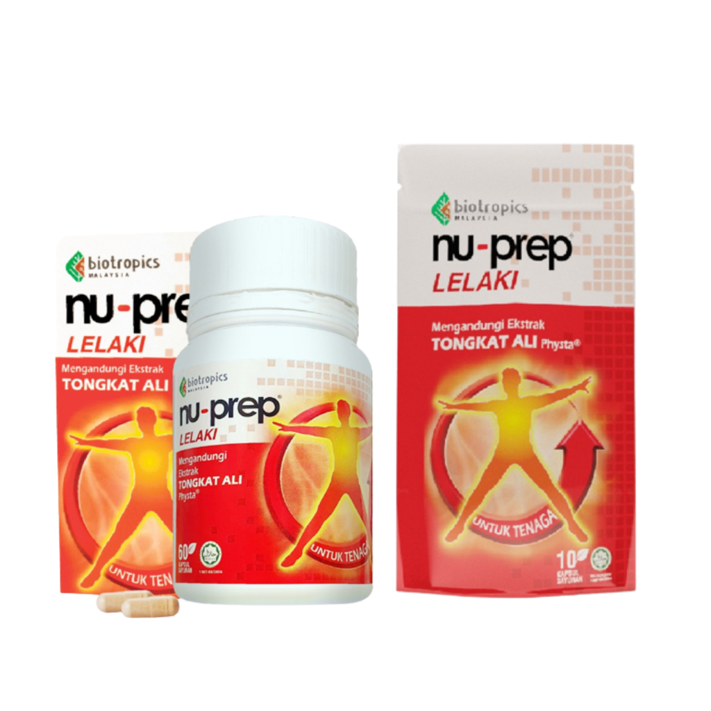 (FRESH BATCH) Biotropics Nu-Prep Lelaki Men's Health Supplement 100mg PHYSTA Tongkat Ali ...