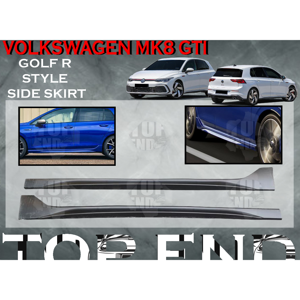 VOLKSWAGEN GOLF MK8 GTI SIDE SKIRT GOLF R STYLE (GOLF MK8 GTI UPGRADE ...