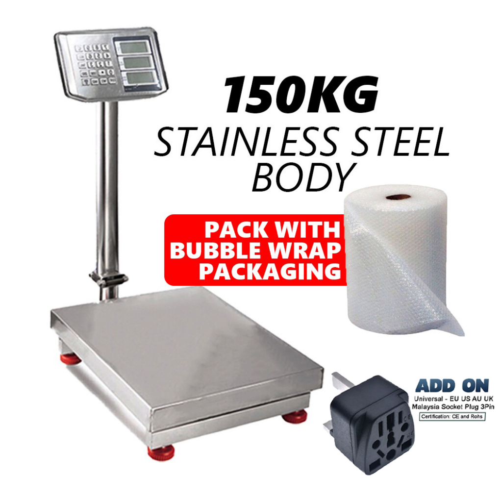 150kg / 300kg High Precision Digital Electronic Weight Price Platform Scale Rechargeable (Random ...