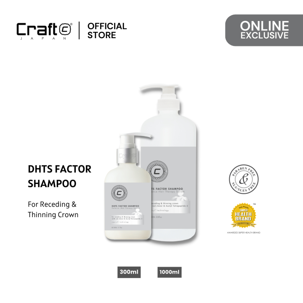 CRAFT DHTS FACTOR SHAMPOO (For Receding & Thinning Crown) | Shopee Malaysia