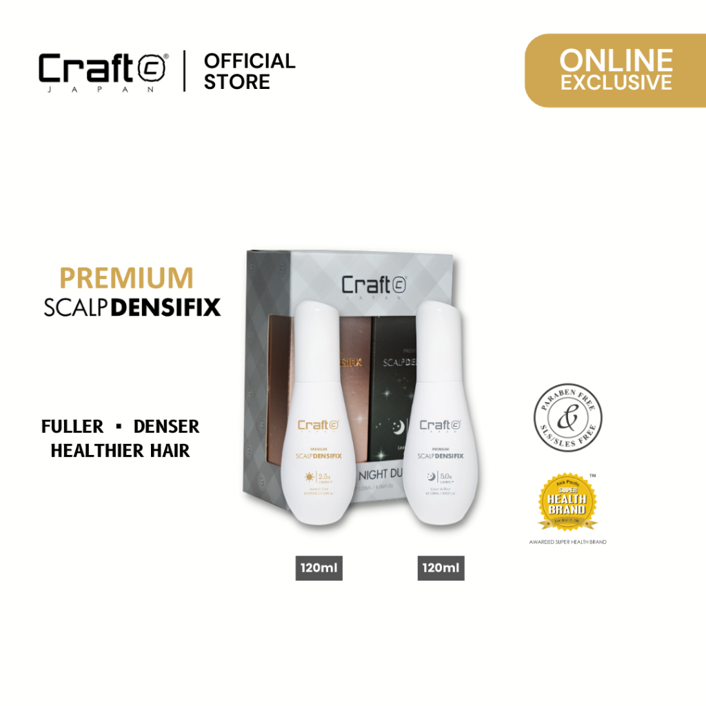 CRAFT PREMIUM SCALP DENSIFIX HAIR TONIC (Day & Night Duo Set) | Shopee ...