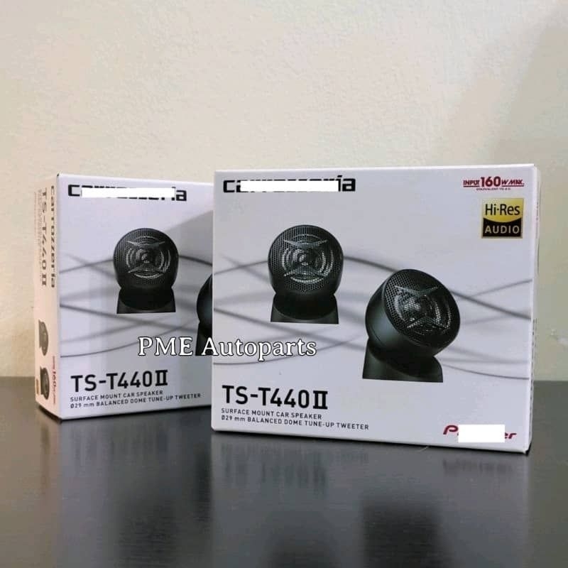 Original Pioneer Tweeter TS-T440 (v2) Surface Mount Car Speaker Hi-Res Balanced Dome Tweeter 2 ...
