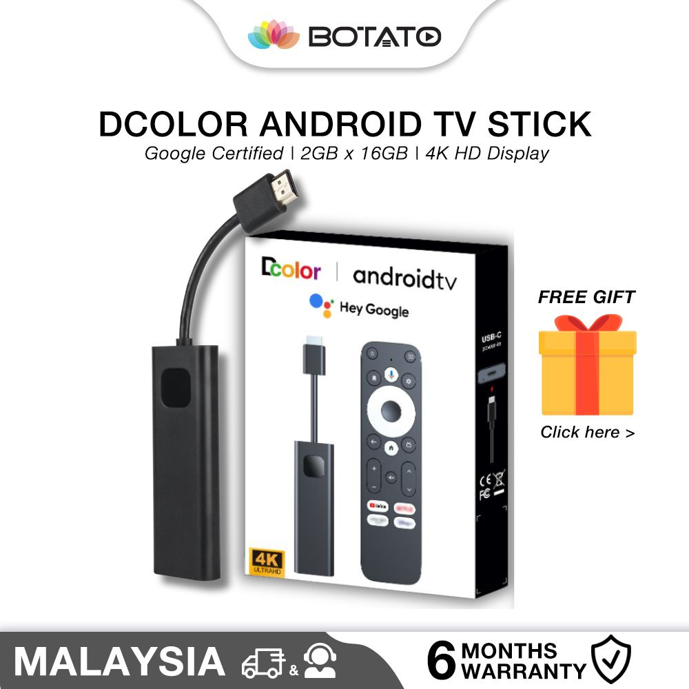 [Ready Stock KL] Dcolor Smart Android TV Stick Certified Google Android 11 Netflix 4K Display ...