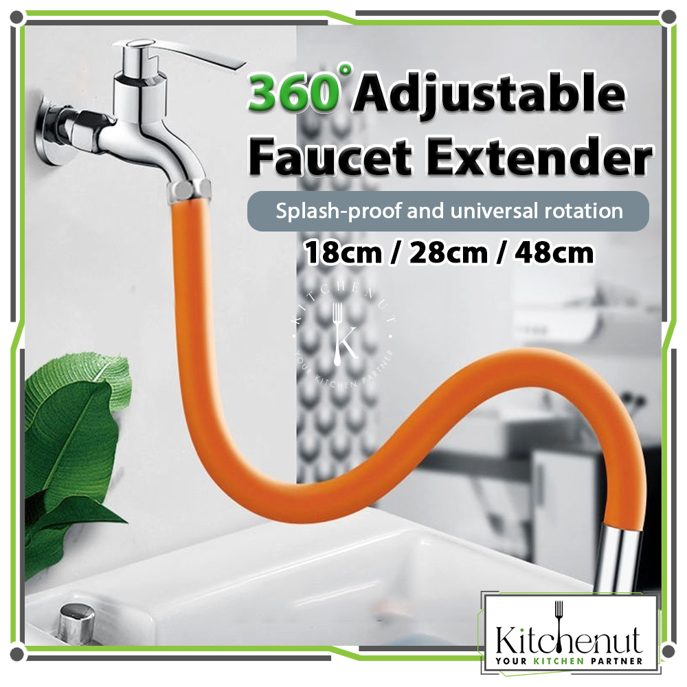 Kitchenut Flexible Free Bending Hose Water Tap Faucet Extension 360 ...