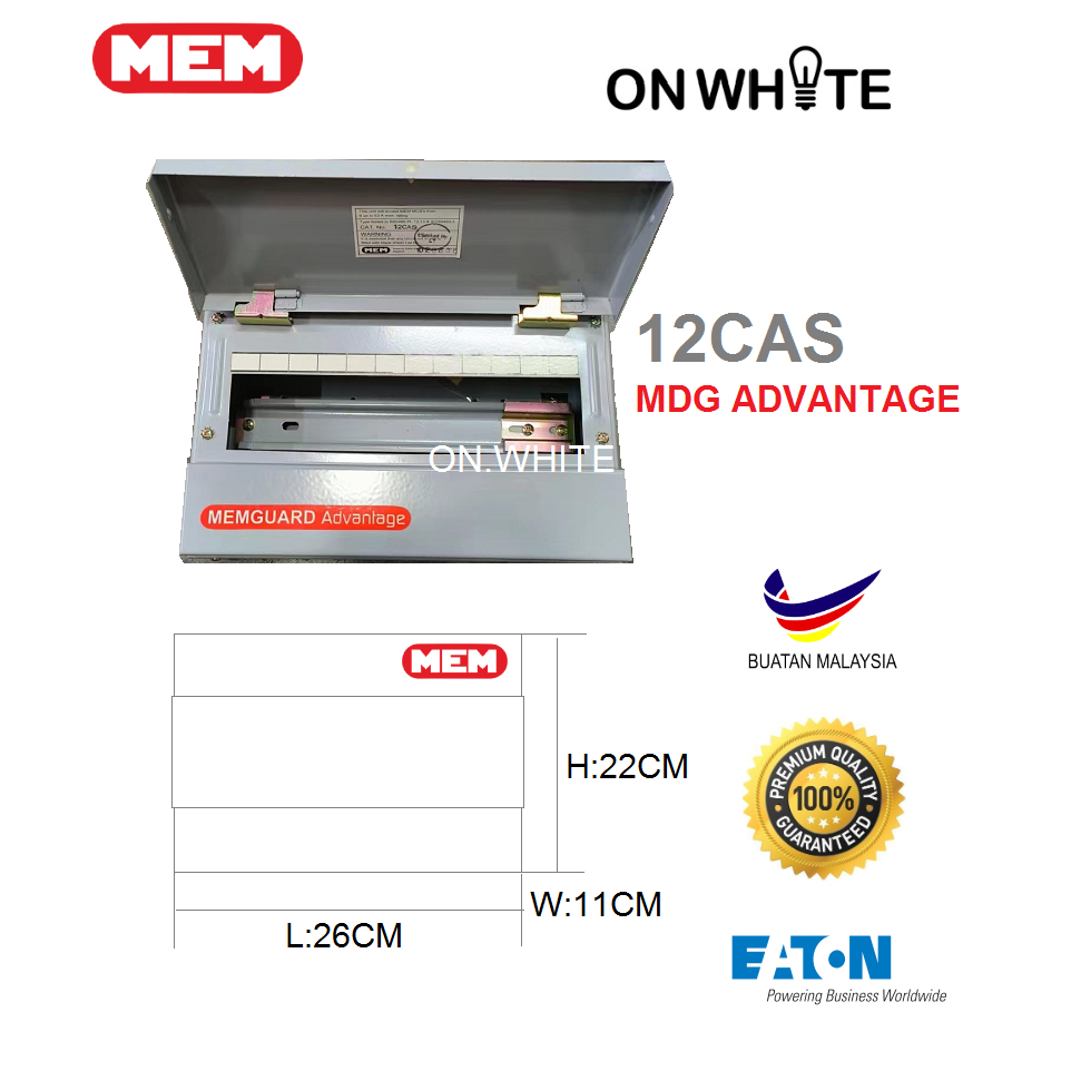 MEM / EATON Advantage 3 MCB Single Phase Distribution Boards Surface ...