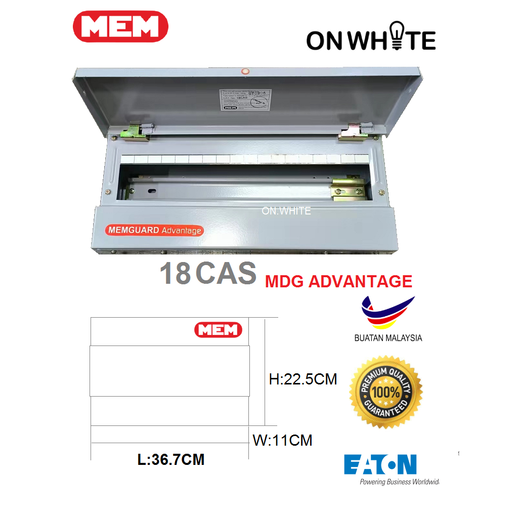 MEM / EATON Advantage 3 MCB Single Phase Distribution Boards Surface ...