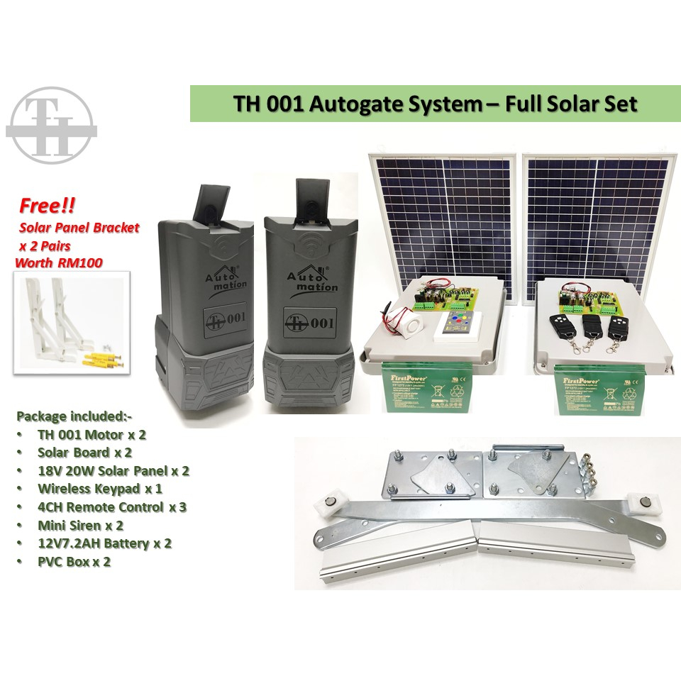 TH 001 Solar Autogate System for Swing & Folding Gate (Semi / Full ...