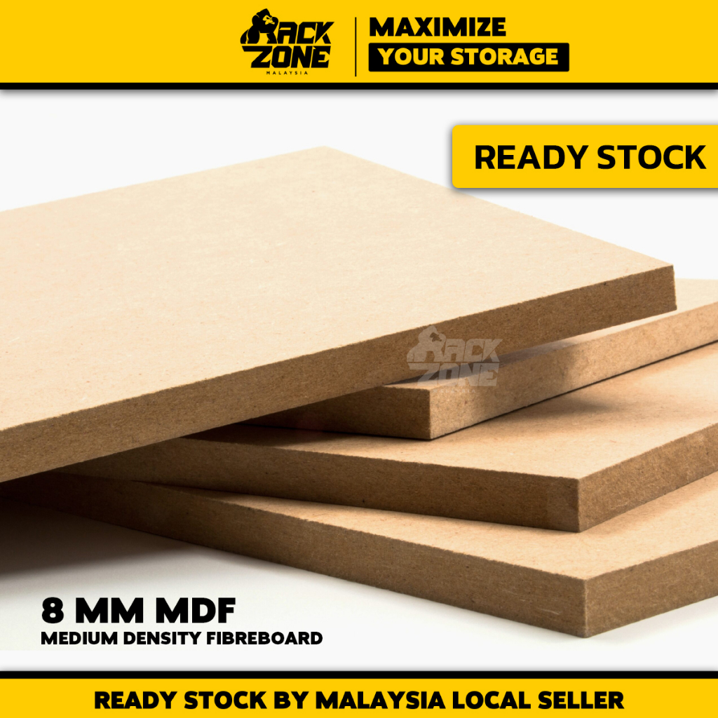 RACKZONE ™️ [High Quality] 8mm MDF Medium Density Fibreboard | Shopee ...