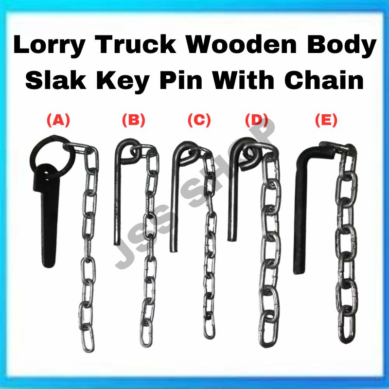 Lorry Truck Wooden Body Slak Key Pin With Chain /Kunci Pintu Lori Trak ...