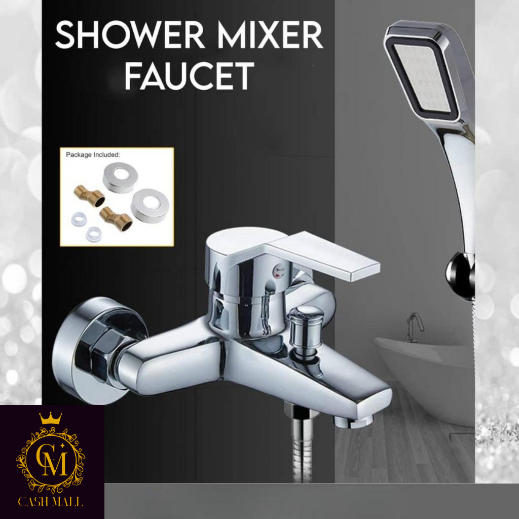 [CASH MALL]Long Bath Mixer Valve Hot and Cold Shower Faucet Wall ...