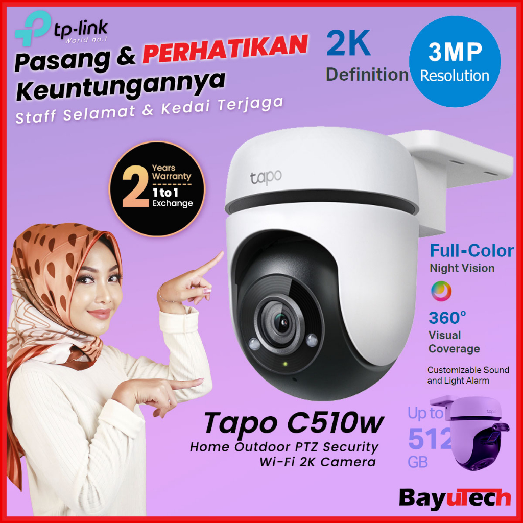 TP-Link Tapo C100 C220 C200 C210 C500 C510 3 ~ 4MP Full HD Pan / Tilt Wireless WiFi TPLINK TAPO ...