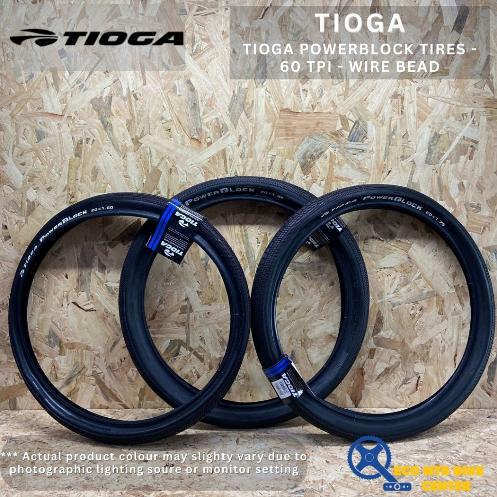 TIOGA POWERBLOCK TIRES - 60 TPI - WIRE BEAD ( BMX ) | Shopee Malaysia