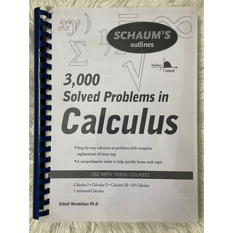 Schaum’s 3000 Solved Problems in Calculus (Photocopy book) | Shopee Malaysia
