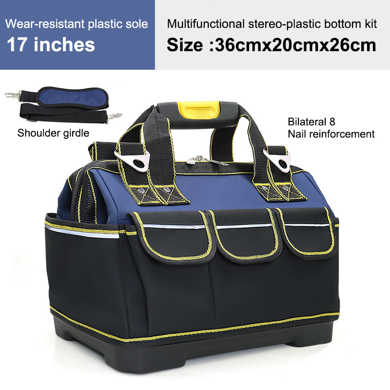 17" ABS Tool Bag Heavy Duty Tools Bag Electrician Tool Pack Large ...