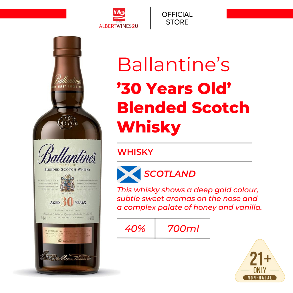 Ballantine's '30 Years Old' Blended Scotch Whisky 威士忌 酒 | Shopee Malaysia