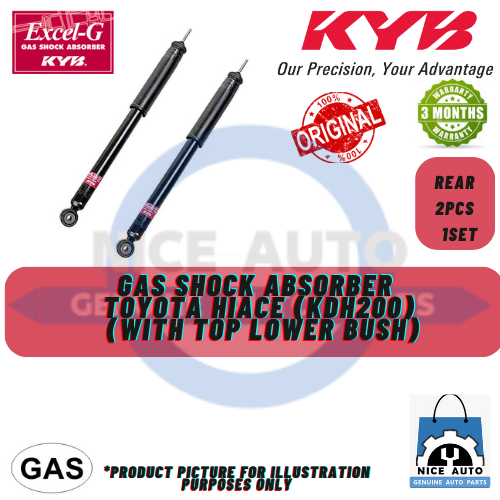 TOYOTA HIACE (KDH200) (REAR 2PCS) 100% ORIGINAL KAYABA (KYB) EXCEL-G GAS SHOCK ABSORBER (WITH ...