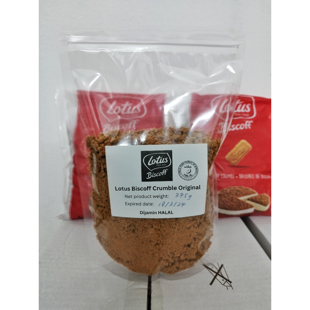LOTUS BISCOFF CRUMBLE RESEALABLE ZIPLOCK REPACK 375/250G MURAH EXPIRY ...